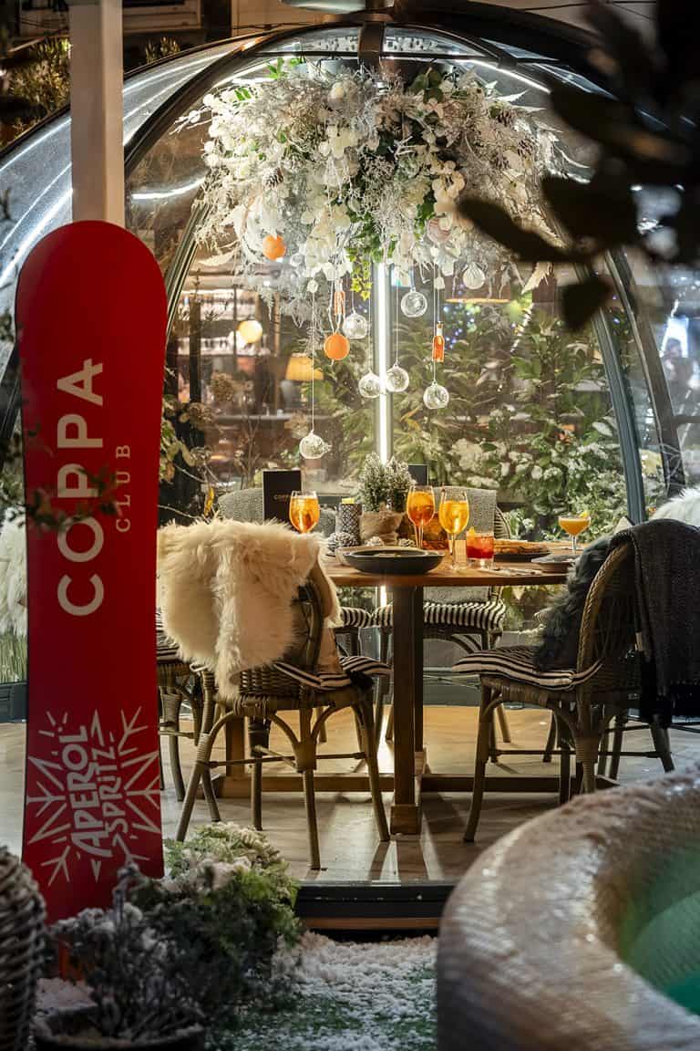 Aperol Themed Winter Igloos at Coppa Club - Ravish Magazine